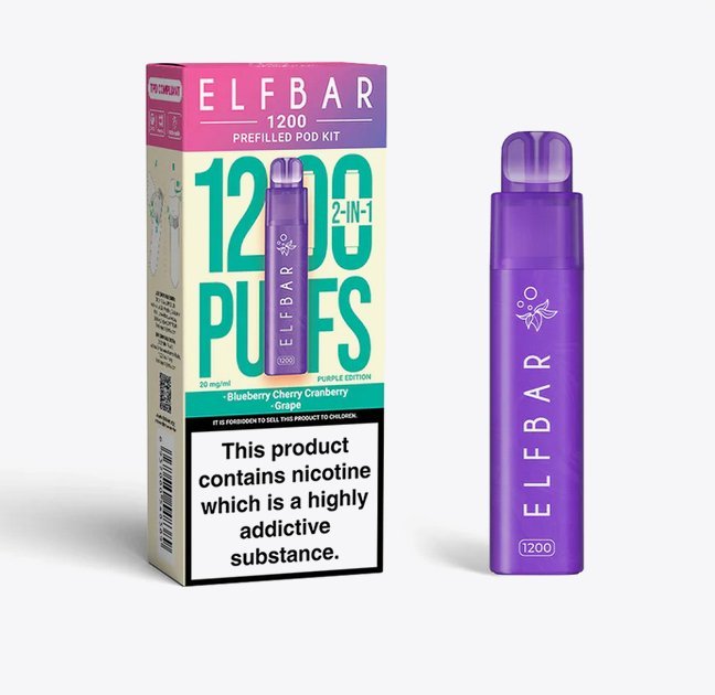 2 in 1 Elfbar 1200 Puffs Prefilled Pod Kit Box of 5 - Vape Click Wholesale